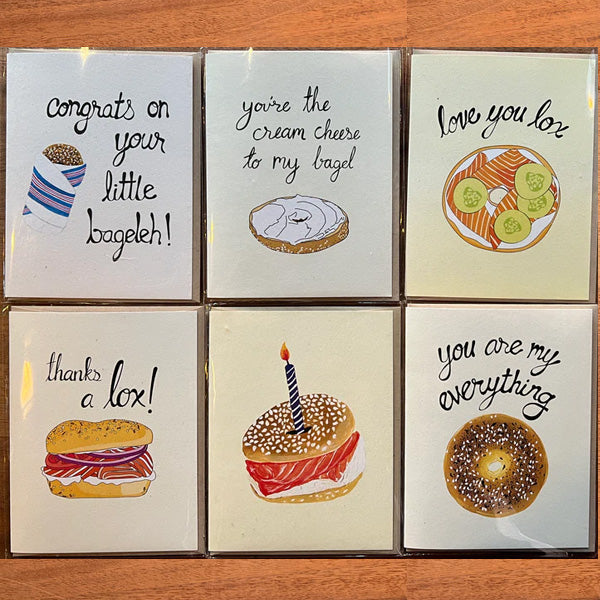 Drawn Goods bagel greeting cards – Boichik Bagels